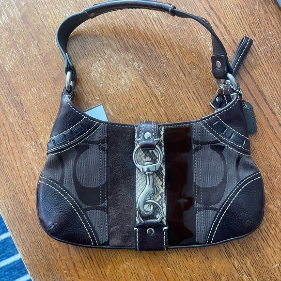 Coach | Bags | Authentic Coach Mini Hampton Python Hobo Bag 9s Y2k ...